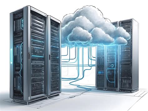 Premium Ai Image The Concept Of Cloud Computing And Remote Data Storage