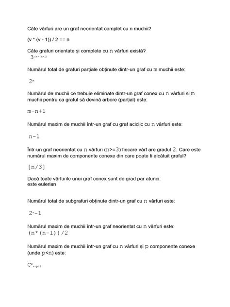 Formule Grafuri Pdf