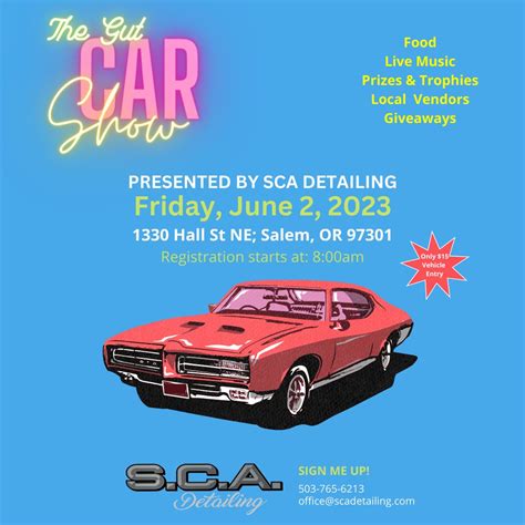 Matt Mccurry On Linkedin Mark Your Calendars Folks Sca Detailing Is Thrilled To Present The Gut