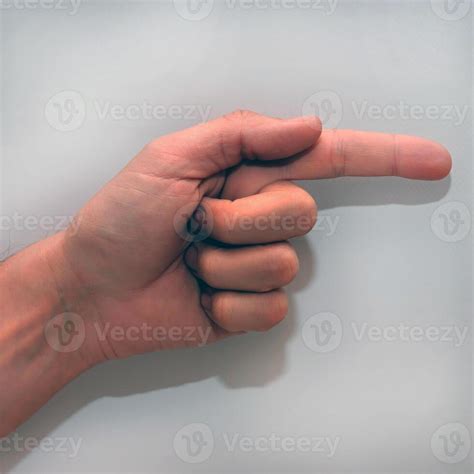Letter G In American Sign Language Asl For Deaf People 52924805 Stock
