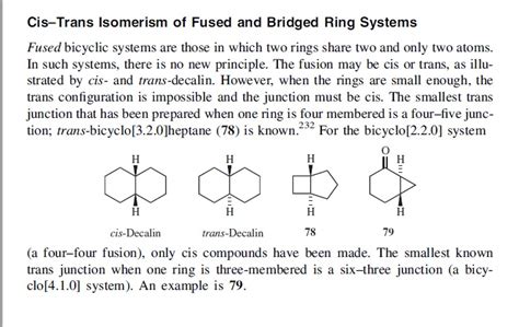 Organic Chemistry Cis Trans Isomer And Cyclic Compounds Chemistry