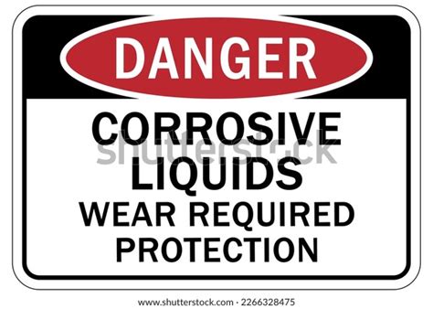 Corrosive Material Sign Labels Avoid Contact Stock Vector Royalty Free