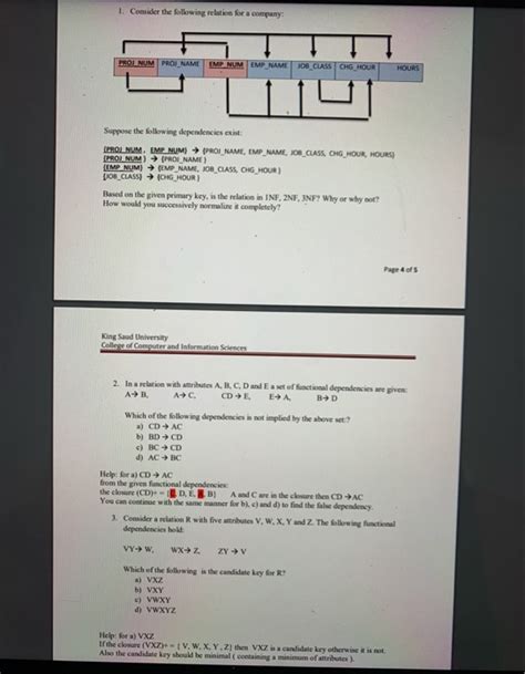 solved 1 consider the following relation for a company ti