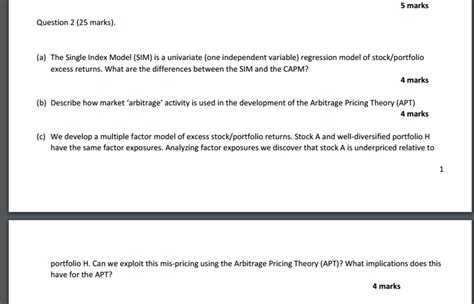 Solved The Single Index Model Sim Is A Univariate One