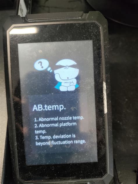 Dead Ender 3 S1 Pro With An Abtemp Error Creality Ender 3 S