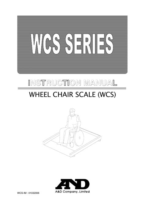 Wheel Chair Scale Wcs Series Instruction Manual Pdf Download