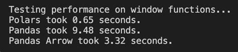 Pandas Vs Polars Speed Comparison