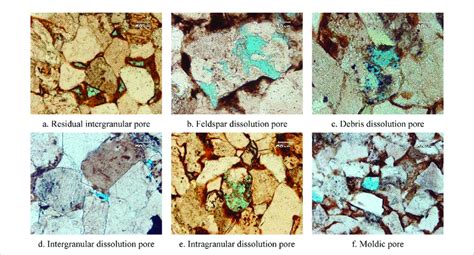 Pore Types Of Reservoir A Residual Intergranular Pore B Feldspar