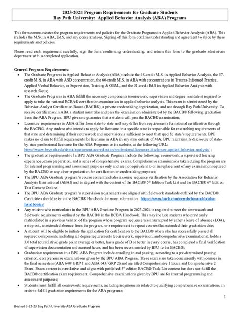 Fillable Online Applied Behavior Analysis Masters Degree Online Fax