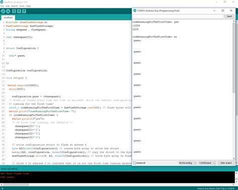 Writing Password To Flash Memory On Due Due Arduino Forum