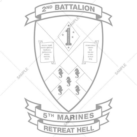 2nd Battalion 5th Marines Retreat Hell Logo Vector Svg Png For