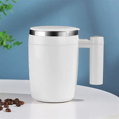 380ml 자기 교반 머그잔 충전식 커피 우유 믹싱 컵 전기 블렌더 304 스테인레스 스틸 스마트 믹서 티몬