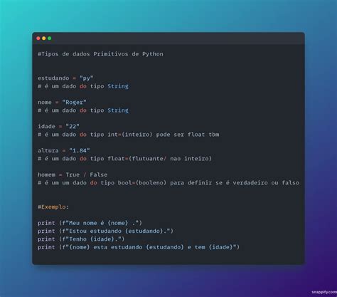 🚀 Explorando Os Tipos Primitivos De Dados Em Python 🐍💡