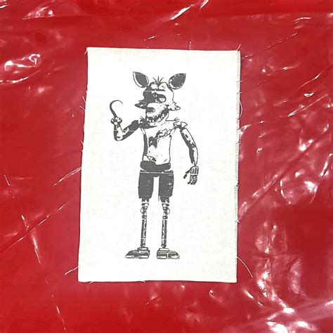 Fnaf Foxy Patch Printed On 100 White Depop