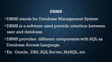 Database Management System Approach Pptx Databases Computer Software And Applications