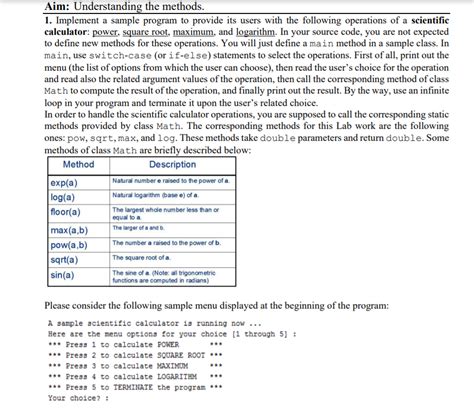 Solved Aim Understanding The Methods 1 Implement A Sample