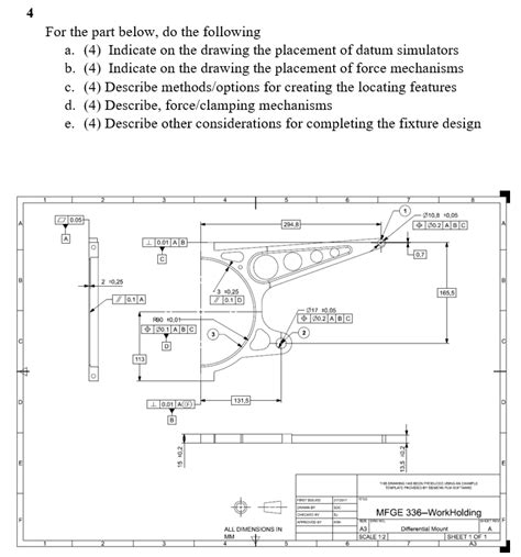 Solved Please Indicate On The Drawing The Placement Of Datum