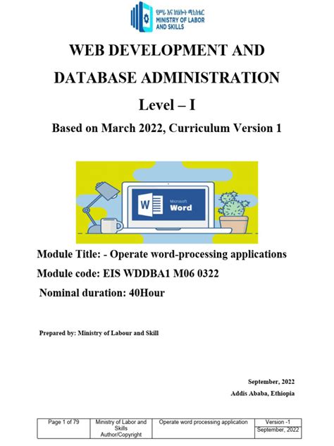 m06 operate word processing application pdf word processor memorandum