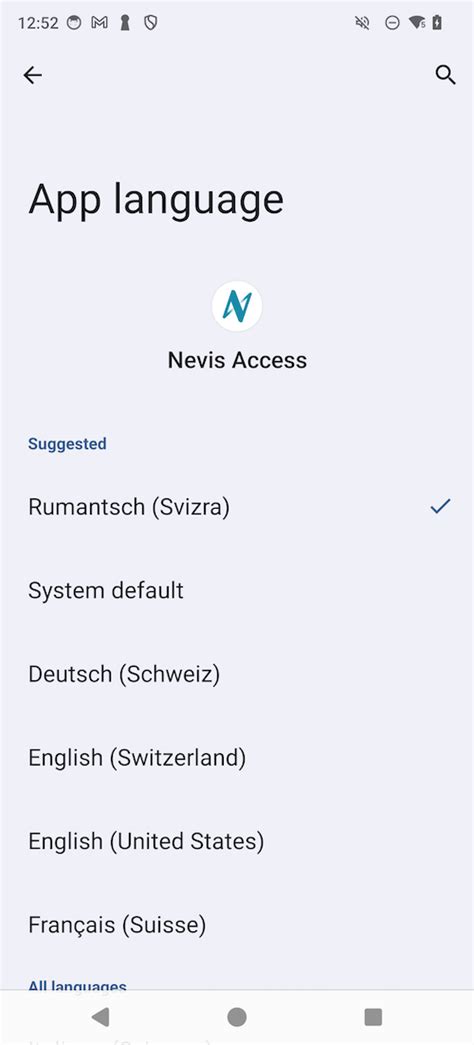 App Language Support Android Nevis Documentation