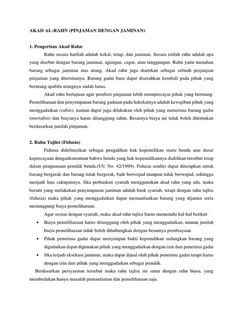Akad Al Rahn Dan Al Jualah Pdf