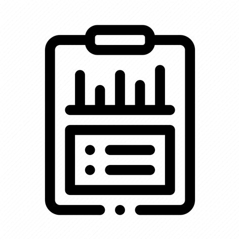 Graph Growth Analysis Statistics Report Clipboard Marketing Icon