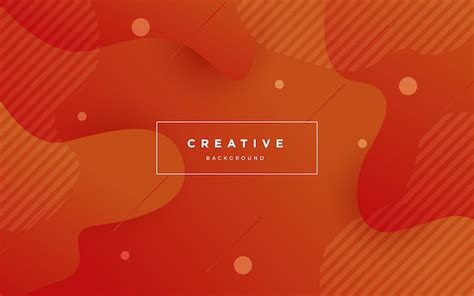 Premium Vector Minimal Orange Abstract Geometric Fluid Dynamic Shape Composition Wavy
