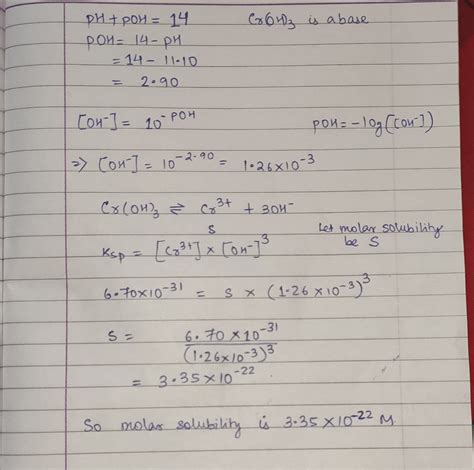 How To Calculate Ph From Ksp