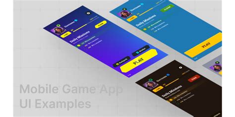Mobile Game App Ui Examples Figma