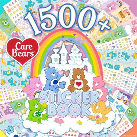 Care Bears Sticker Sheets Pack Of 8 Sheets Adorable And