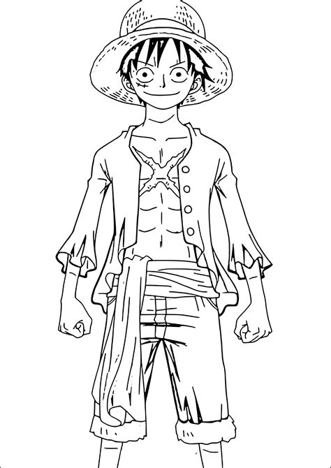 Monkey D Luffy Coloring Page One Piece Coloring Pages