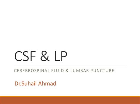Csf And Lp Pptx Csf And Lp Pptx