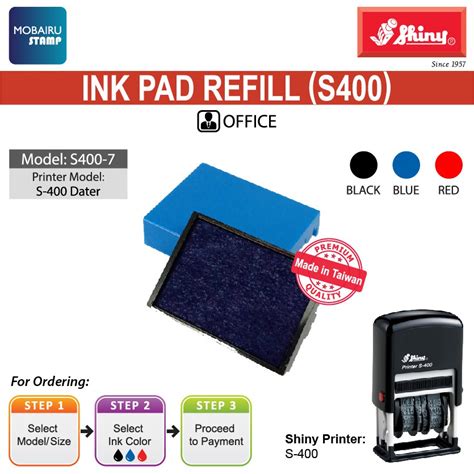 Ink Padcartridges Refill For Self Inking Stamps Shiny Dater Printer