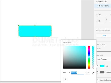 cara membuat hover di adobe xd kursus desain grafis dumet school