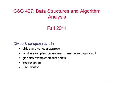 Csc 427 Data Structures And Algorithm Analysis Fall