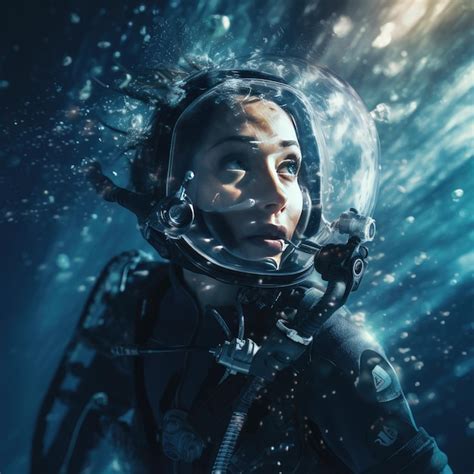 premium photo diving lesson in open water scuba diver before diving