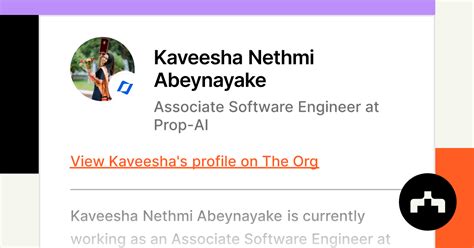 kaveesha nethmi abeynayake associate software engineer at prop ai