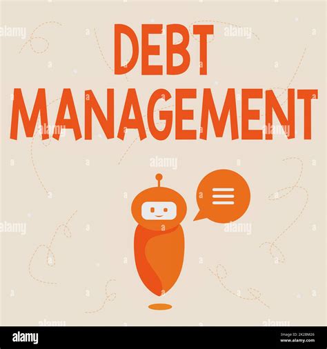 Writing Displaying Text Debt Management Word For The Formal Agreement Between A Debtor And A