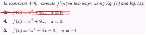 solved in exercises 3 8 compute f a in two ways using