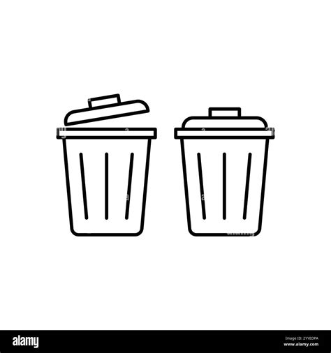 Trash Icon Vector For Web And Mobile App Trash Can Icon Delete Sign And Symbol Stock Vector