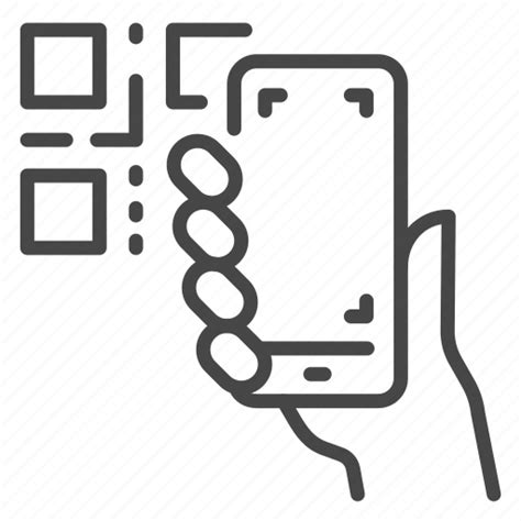 Cashless Payment Mobile Scan Qr Qr Code Fintech Icon Download On Iconfinder