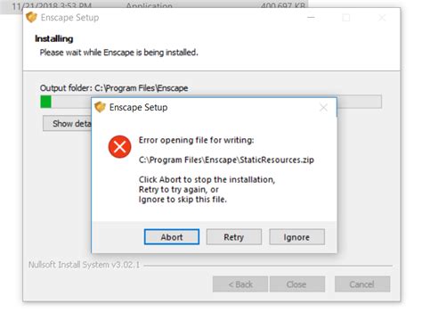 Install Issue Cant Extract Revit Enscape