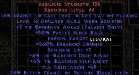 Lilura1 Exile Runeword Diablo 2 Resurrected Perfect Ethereal Ebugged