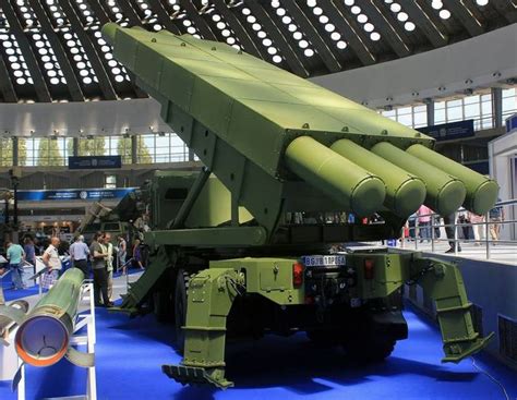 Sumadija 400mm Mlrs 4 400mm Guided Missiles On Heavy Duty Kamaz 8x8 Chassis