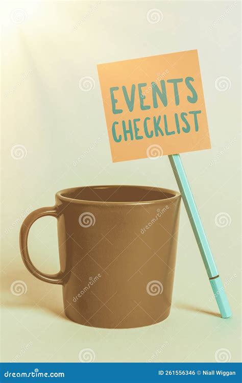 Hand Writing Sign Events Checklist Word Written On Invaluable Tool For Successfully Managing