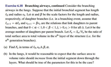 solved exercise 6 18 branching airways continued consider