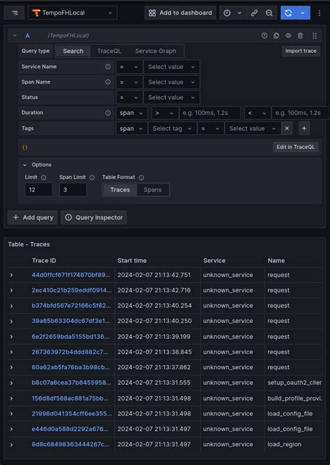 Tempo In Grafana Search Limited To N Rows Returns First N Rows Rather Than Last N Rows