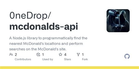 github 0nedrop mcdonalds api a node js library to programmatically