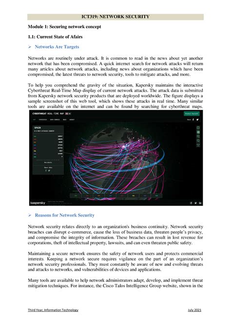 Network Security ICT Module ICT NETWORK SECURITY Module Securing Network
