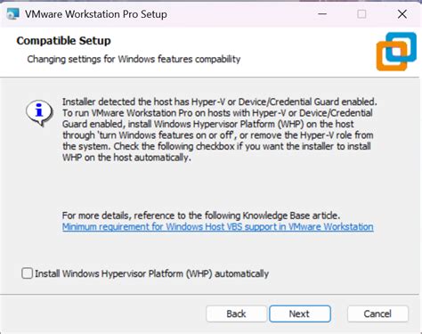 Still Getting Windows Hypervisor Platform Whp Error In Vmware