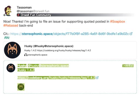 Support For Quoting Posts From Soapboxrebased Pleroma Fork · Issue